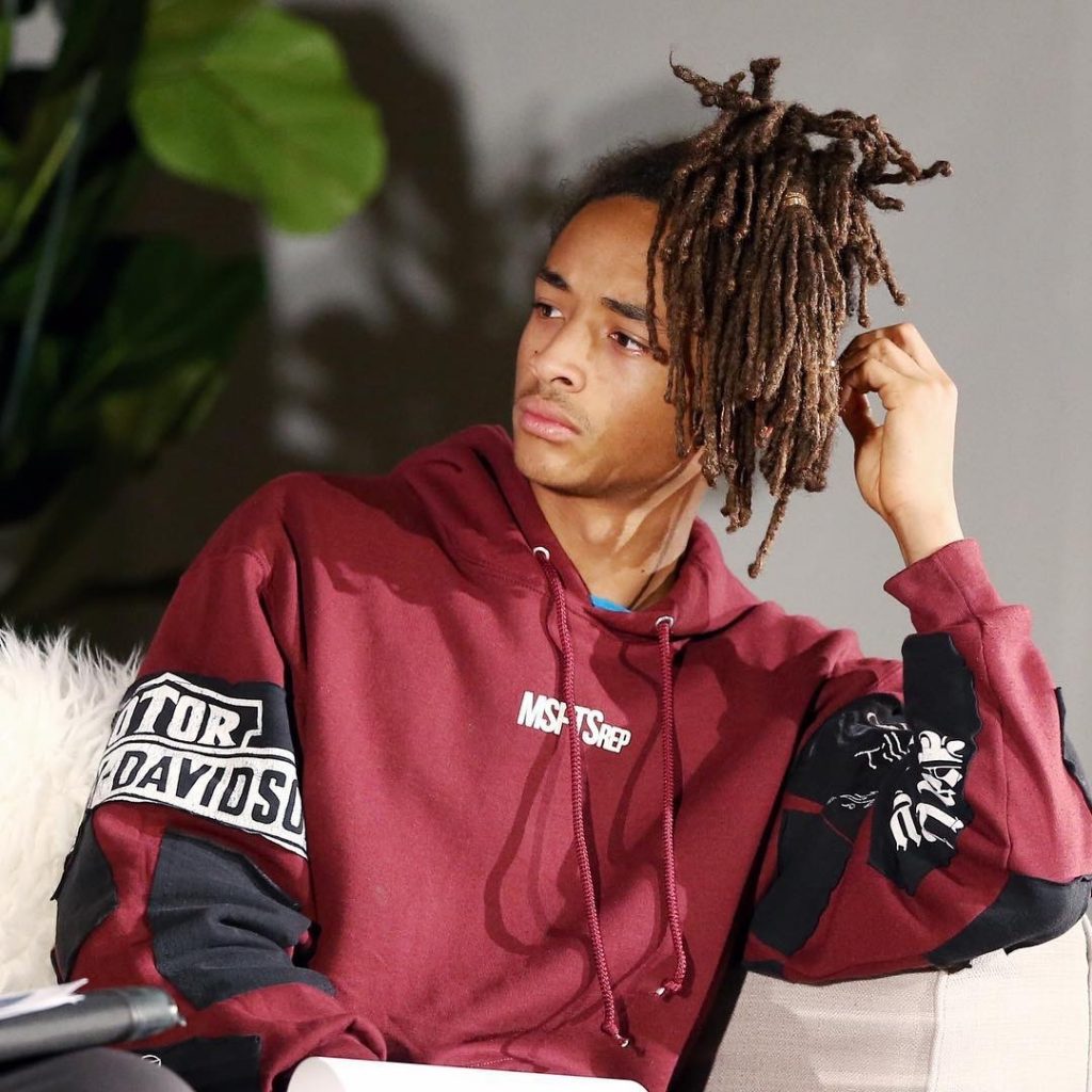 SPOTTED: Jaden Smith In MSFTSrep Custom Hoodie, Jeans and Adidas NMD ...