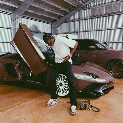 SPOTTED: Travis Scott Shows Off His Lamborghini Aventador & LV ...