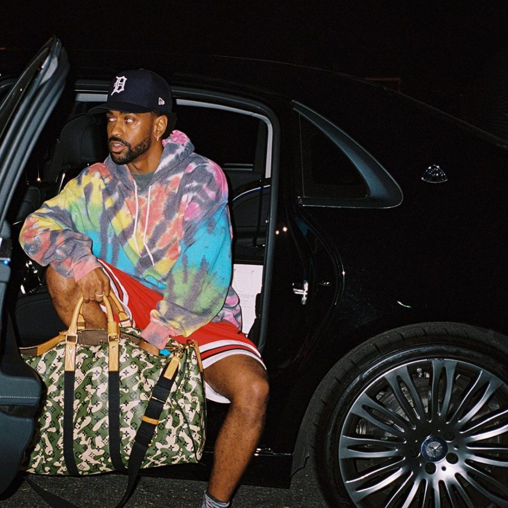 SPOTTED: Big Sean Stunts With Camo Louis Vuitton Bag, Tye-Die Hoodie ...