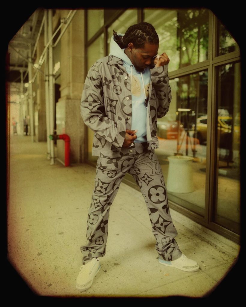SPOTTED: Offset Takes in New York Views In Louis Vuitton Two-Piece ...